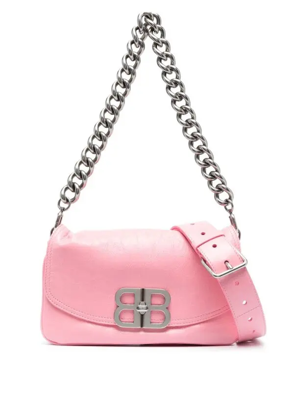 Balenciaga Small Bb Soft Flap Leather Shoulder Bag