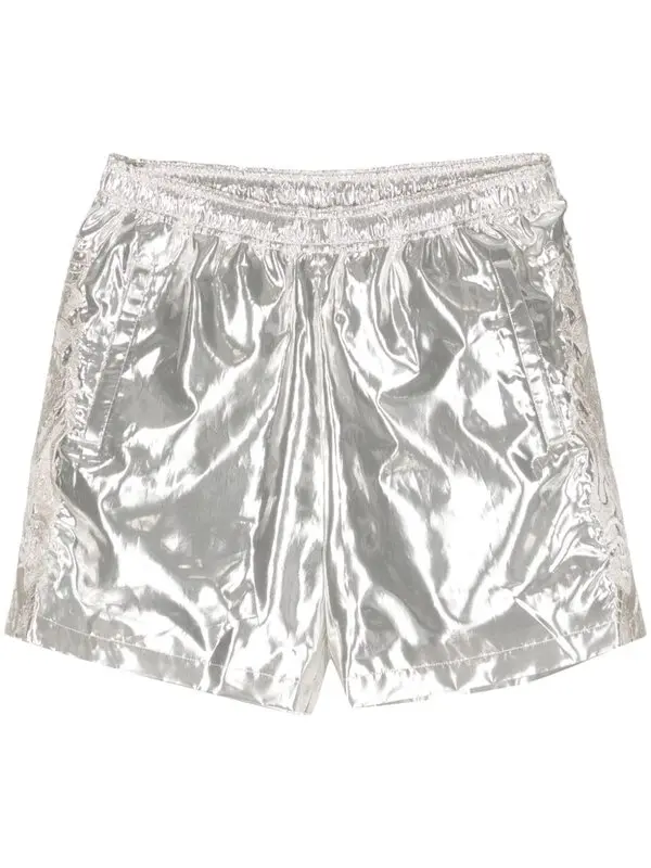 Doublet Embroidered-Motif Aminated Shorts In Metallic - 20% Off 