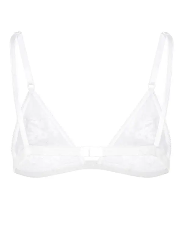 Dolce & Gabbana Floral-motif Triangle Bra - White