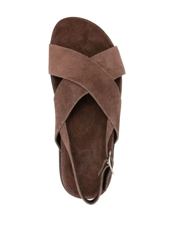 ANCIENT GREEK SANDALS Ikesia Crosta Leather Sandals - Brown