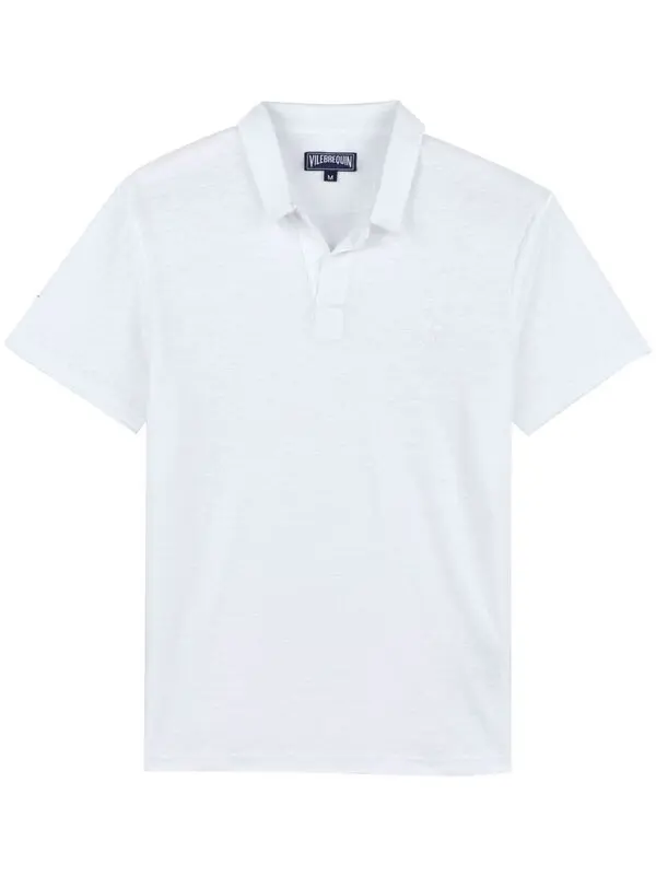 Vilebrequin Pyramid Linen Polo Shirt - White