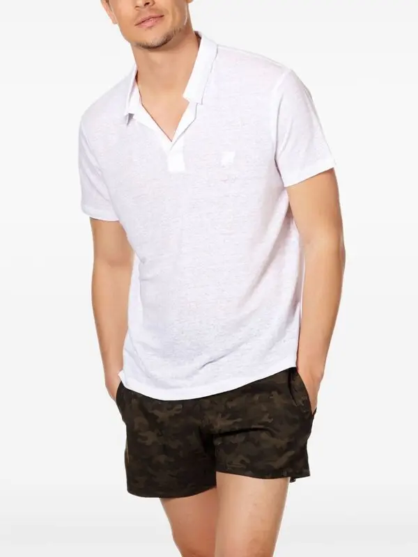 Vilebrequin Pyramid Linen Polo Shirt - White
