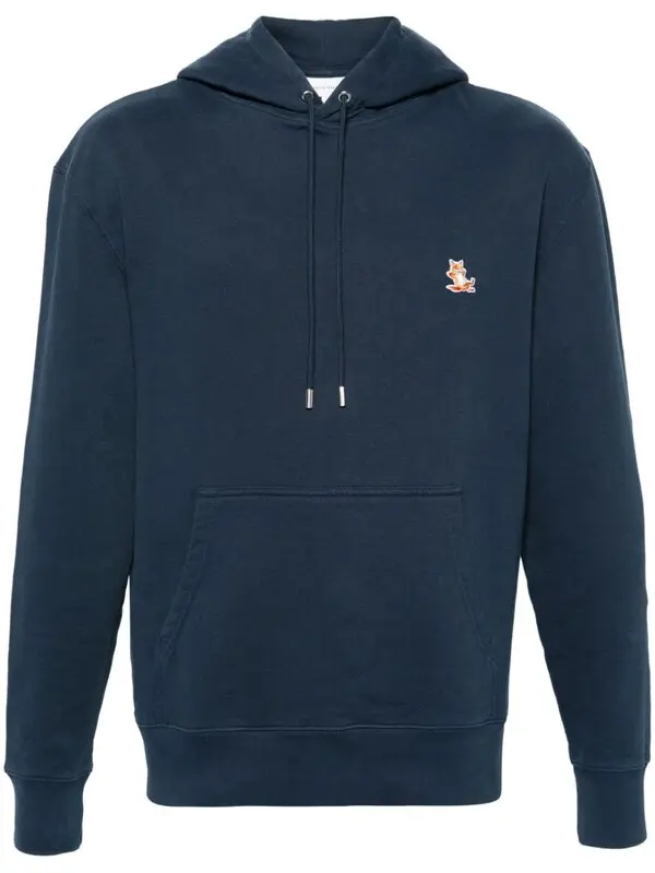 Maison Kitsuné Chillax Fox Cotton Hoodie - Blue