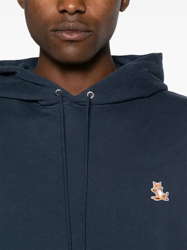 Maison Kitsuné Chillax Fox Cotton Hoodie - Blue