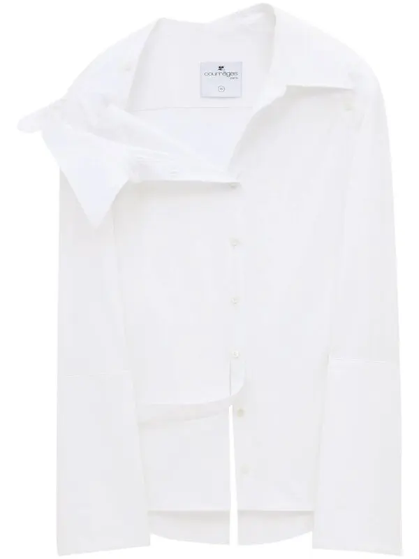 COURREGES Modular Asymmetric Poplin Shirt