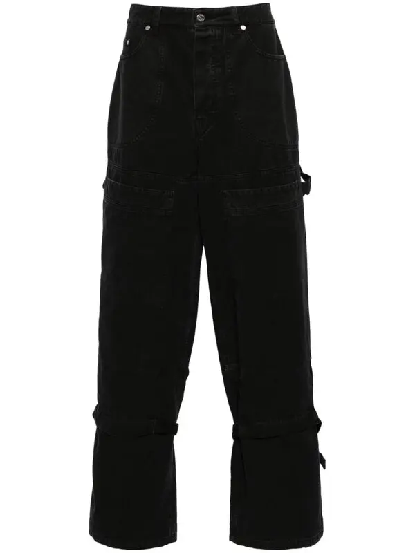 Off-White Strap-detailing Canvas Carpenter Trousers