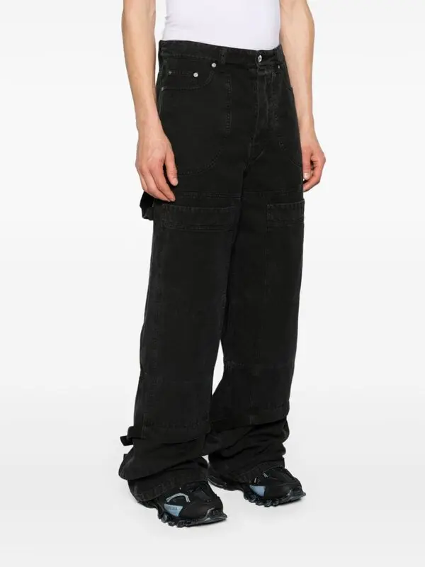 Off-White Strap-detailing Canvas Carpenter Trousers