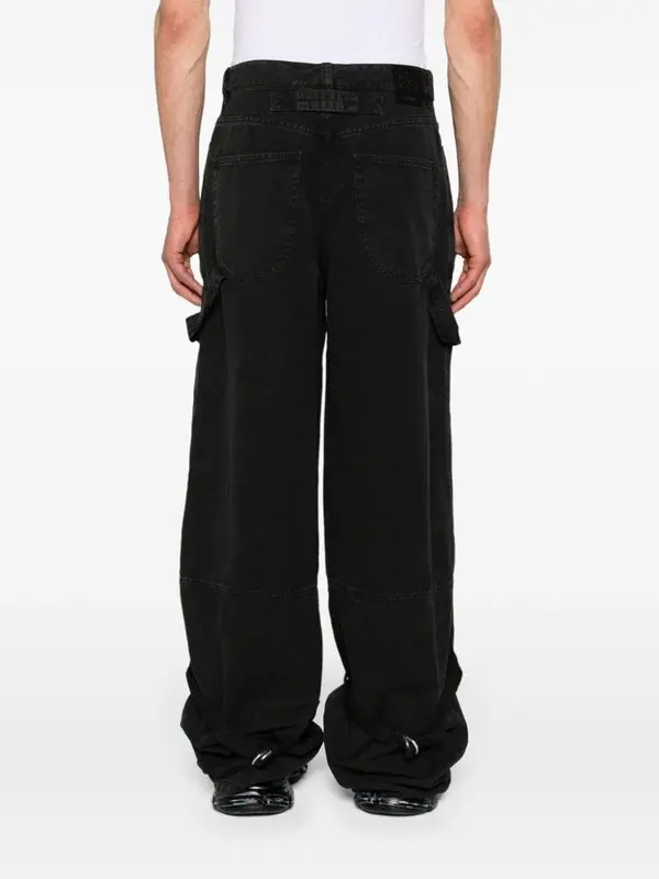 Off-White Strap-detailing Canvas Carpenter Trousers