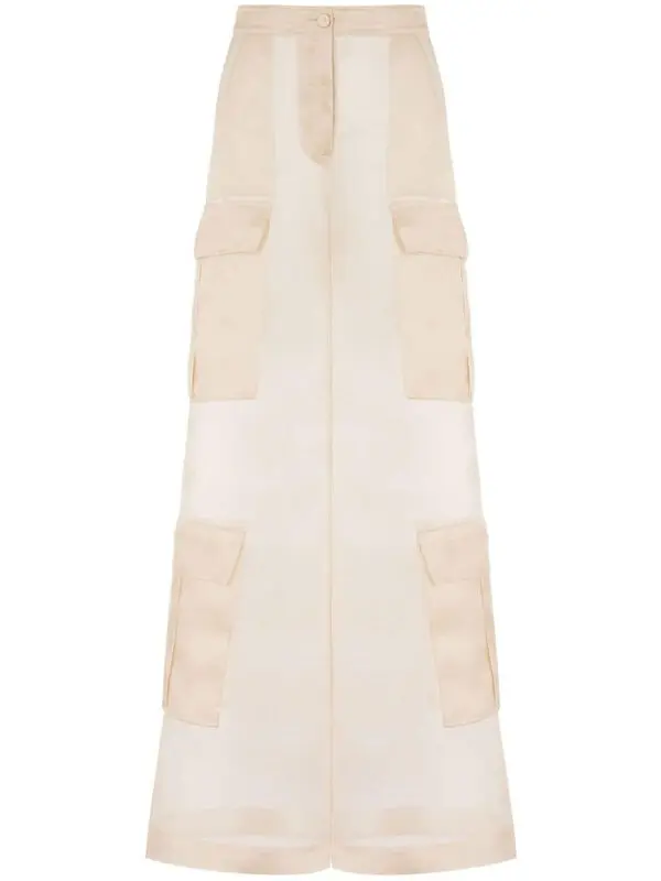 Moschino Silk Organza Wide-leg Trousers