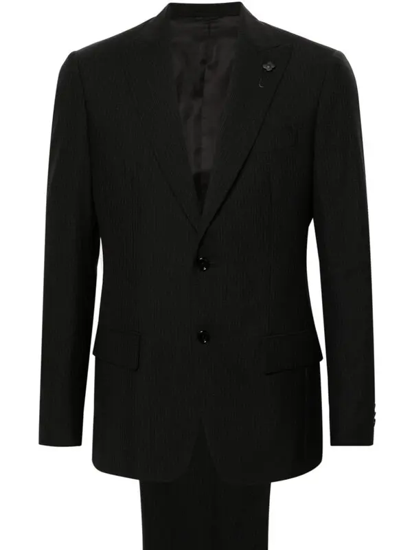 LARDINI Pinstriped Single-breasted Suit