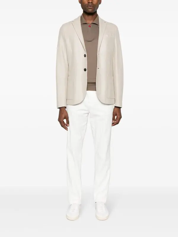 Harris Wharf London Single-breasted Linen Blend Blazer - Neutrals