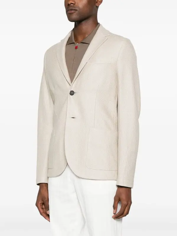 Harris Wharf London Single-breasted Linen Blend Blazer - Neutrals