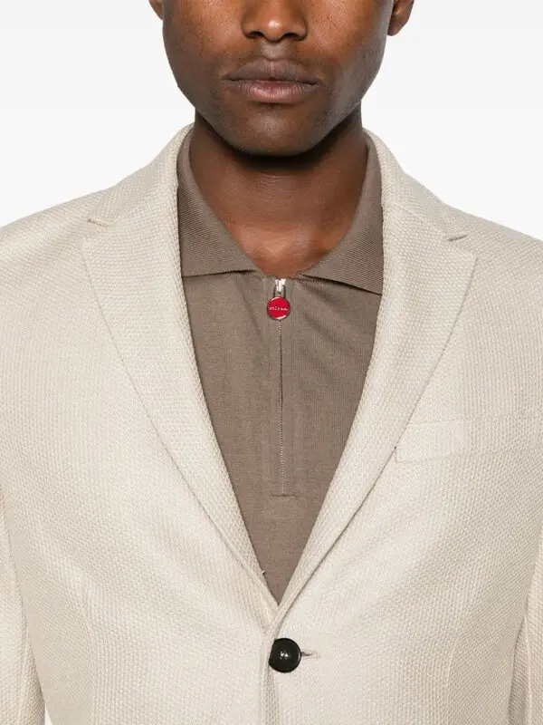 Harris Wharf London Single-breasted Linen Blend Blazer - Neutrals