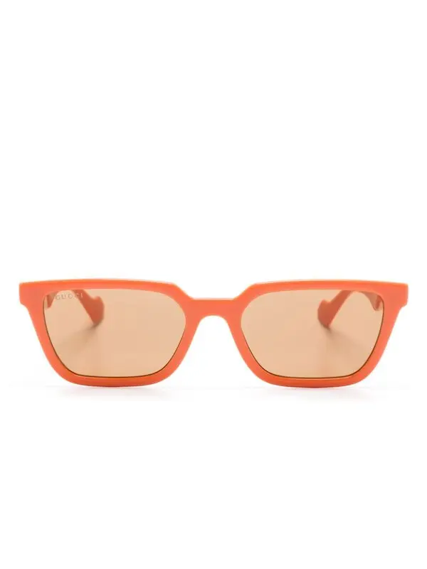 Gucci Rectangle-frame Sunglasses - Orange