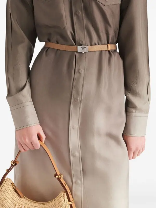 Prada Gradient Silk Shirt Dress