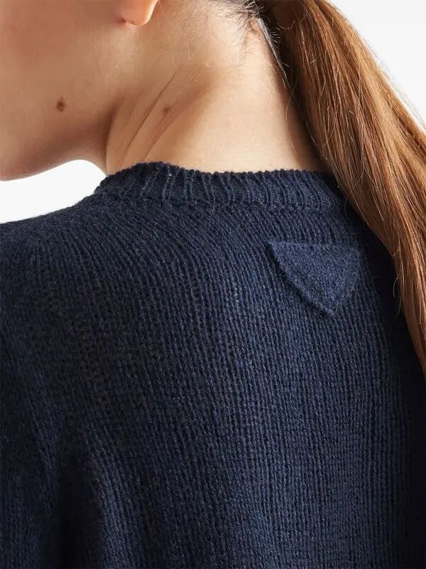 Prada Crew-neck Cashmere Jumper - Blue