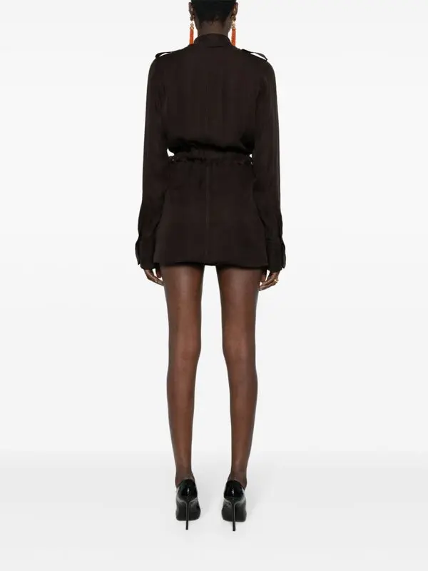 Saint Laurent Saharienne Mini Dress