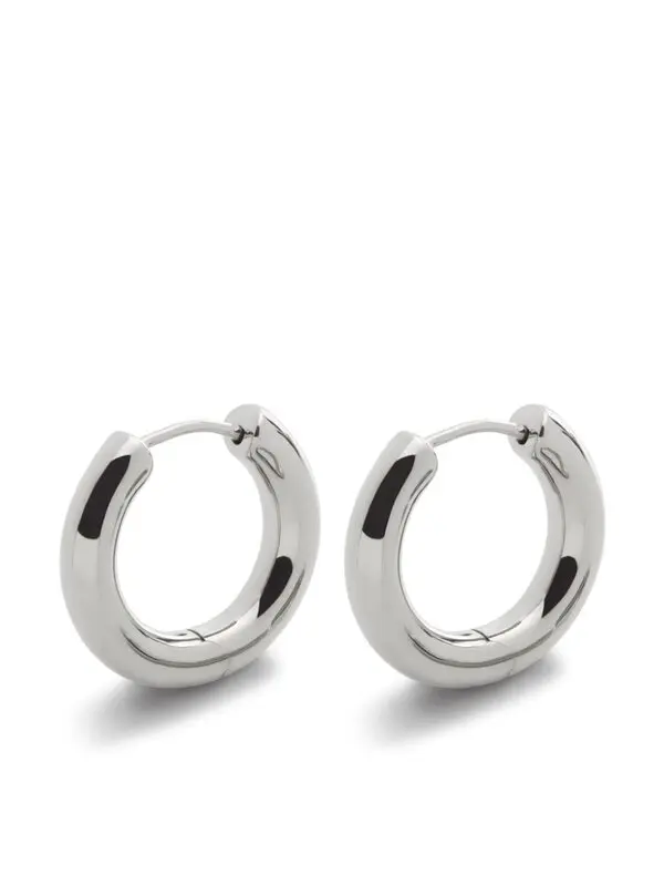Monica Vinader Small Essential Click Hoop Earrings - Silver