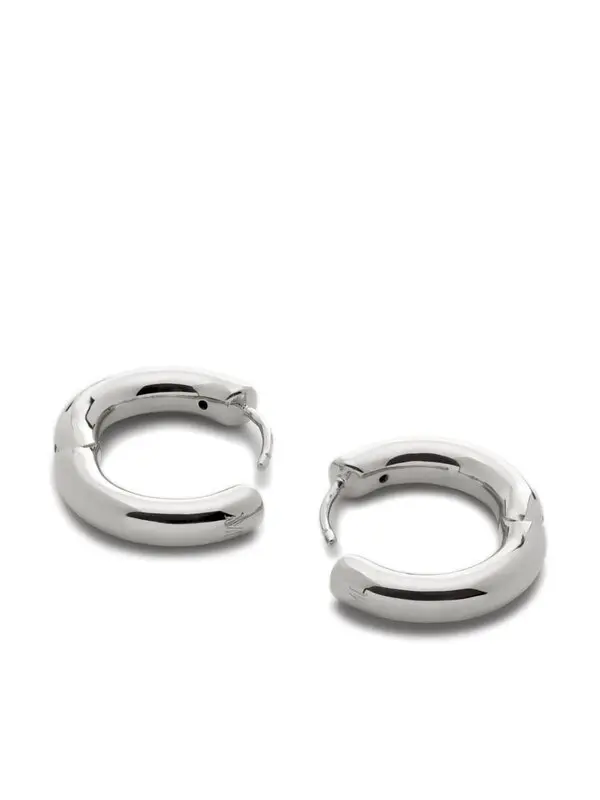 Monica Vinader Small Essential Click Hoop Earrings - Silver
