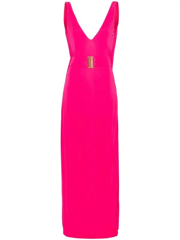 Pinko Cabreo V-neck Maxi Dress