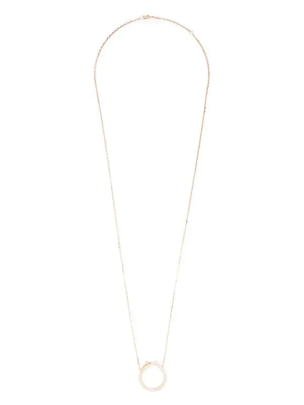 REPOSSI 18kt Rose Gold Antifer Diamond Pendant Necklace - Pink