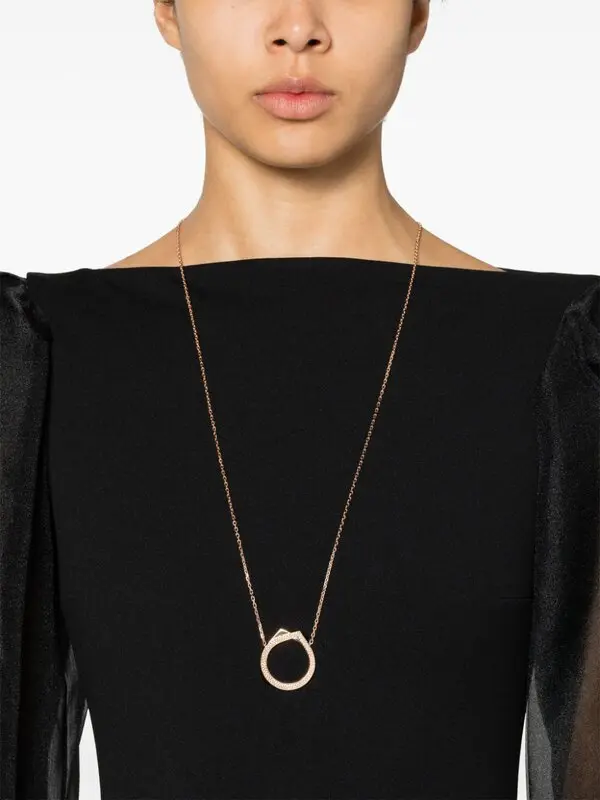 REPOSSI 18kt Rose Gold Antifer Diamond Pendant Necklace