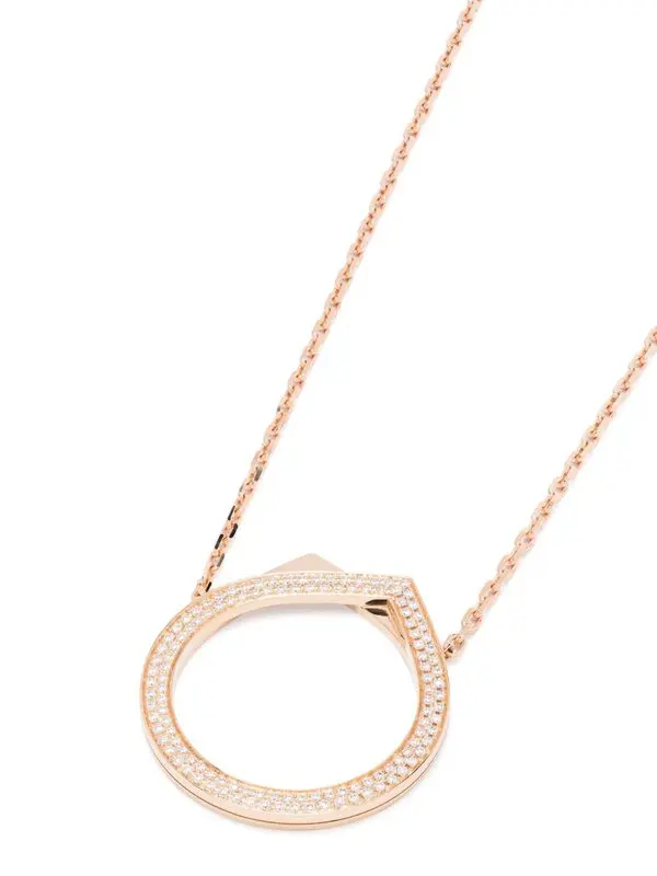 REPOSSI 18kt Rose Gold Antifer Diamond Pendant Necklace