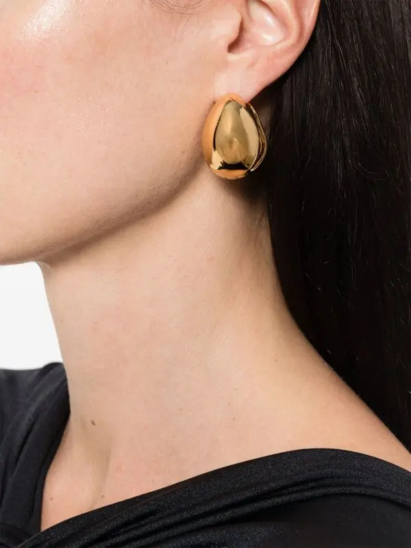 Coperni Logo Huggie Hoop Earrings - Gold