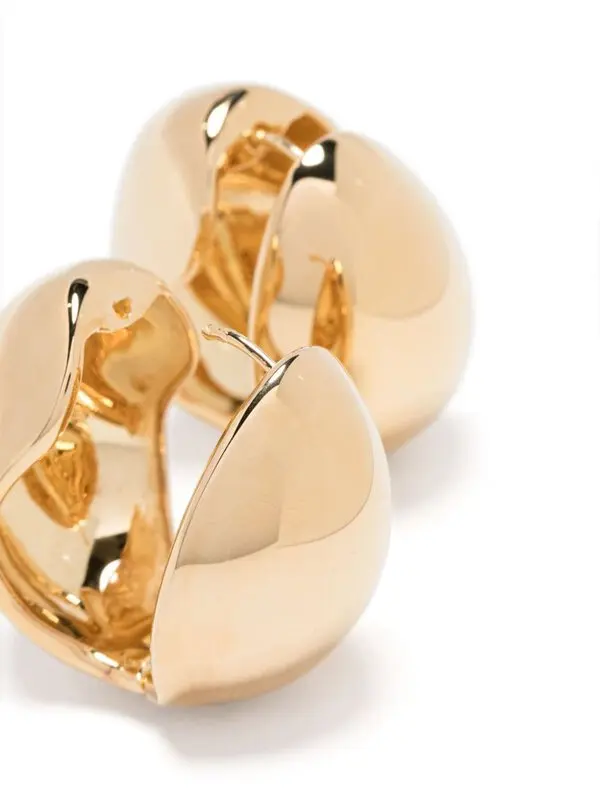 Coperni Logo Huggie Hoop Earrings - Gold