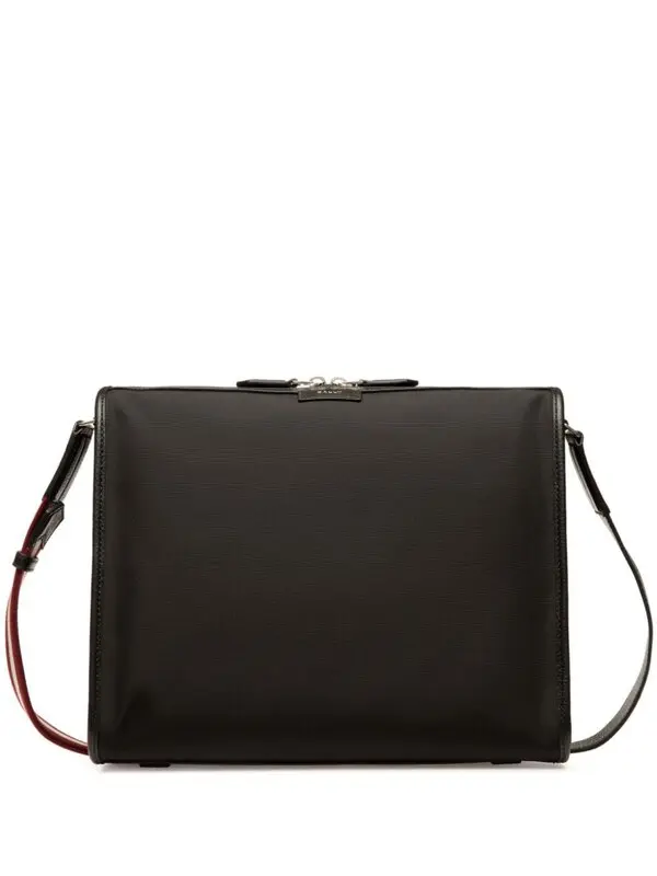 Bally Code Canvas Messenger Bag - Black