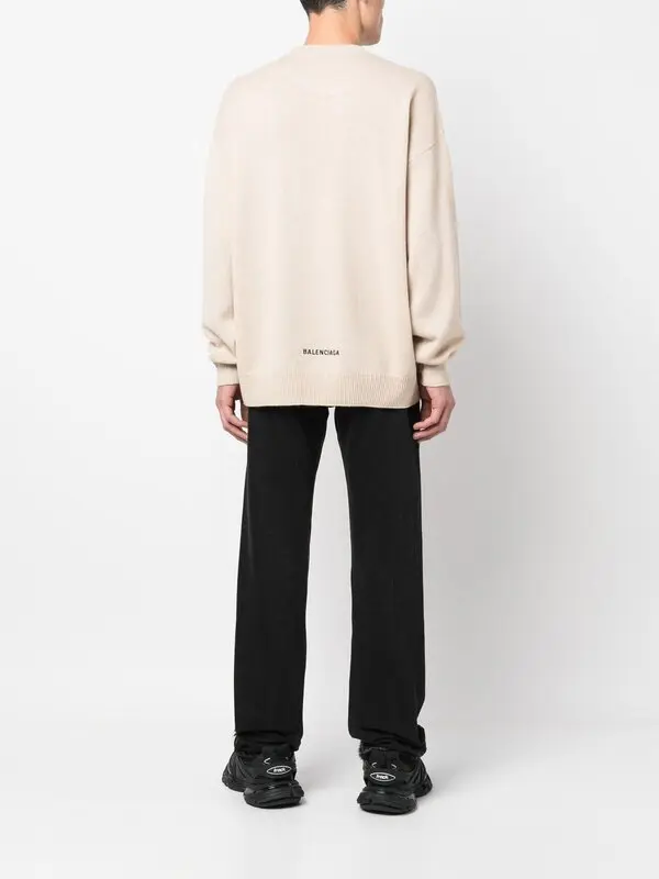 Balenciaga Logo-embroidered Cashmere Jumper