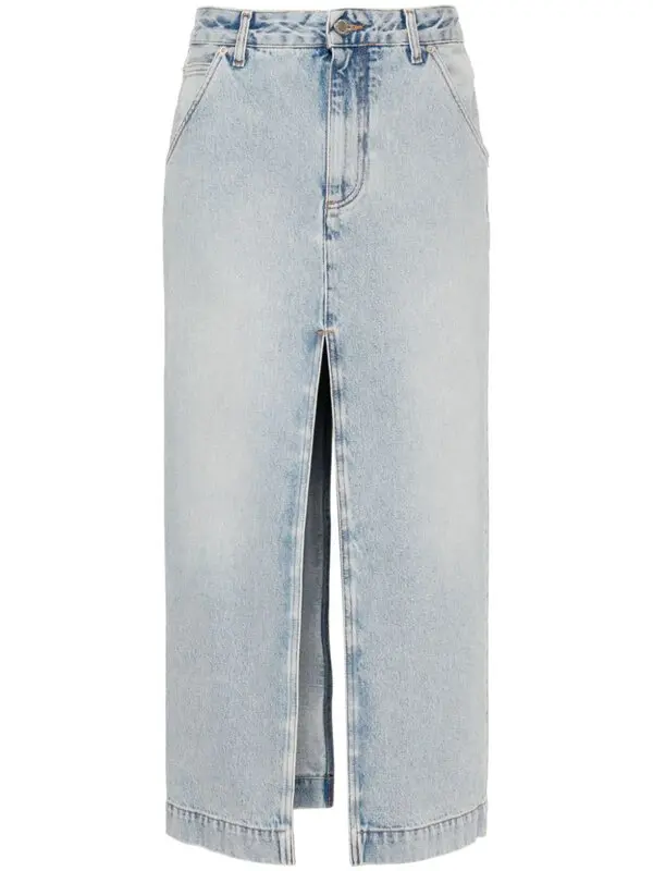DARKPARK Erika Denim Midi Skirt - Blue