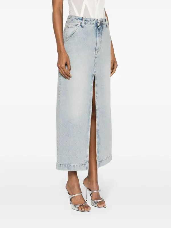 DARKPARK Erika Denim Midi Skirt - Blue