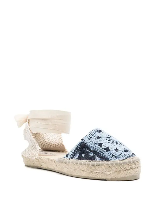 Manebí Crochet-knit Espadrilles - Blue