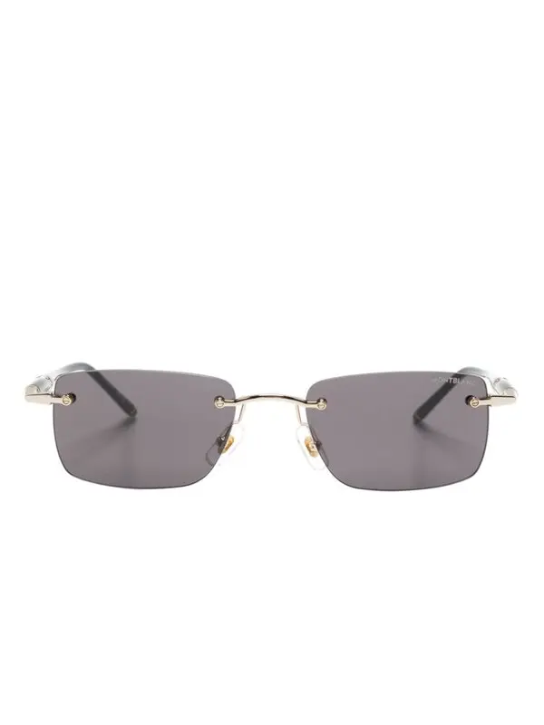 Montblanc Rectangle-frame Sunglasses - Gold