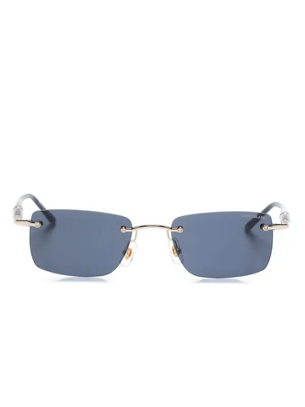Montblanc Meisterstück Rectangle-frame Sunglasses - Blue
