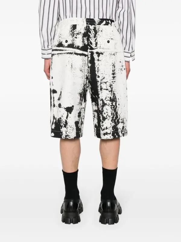 Alexander McQueen Abstract-print Twill Shorts