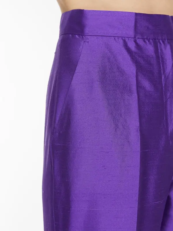 Max Mara Straight-fit Silk Shantung Trousers