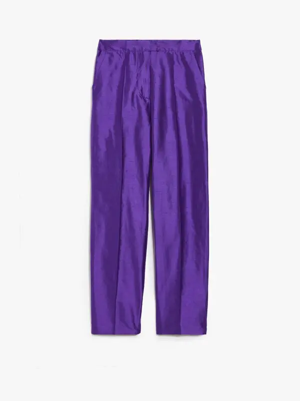 Max Mara Straight-fit Silk Shantung Trousers