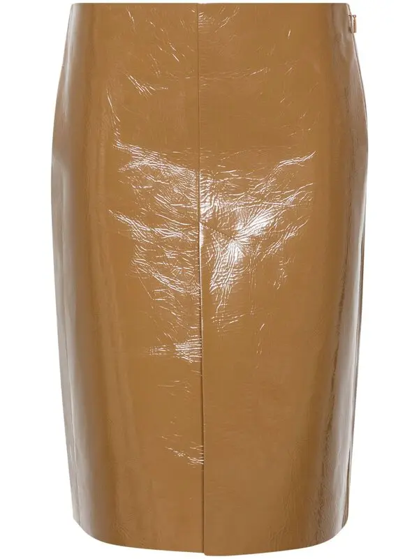 Gucci Split-hem Leather Skirt