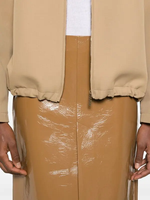 Gucci Split-hem Leather Skirt