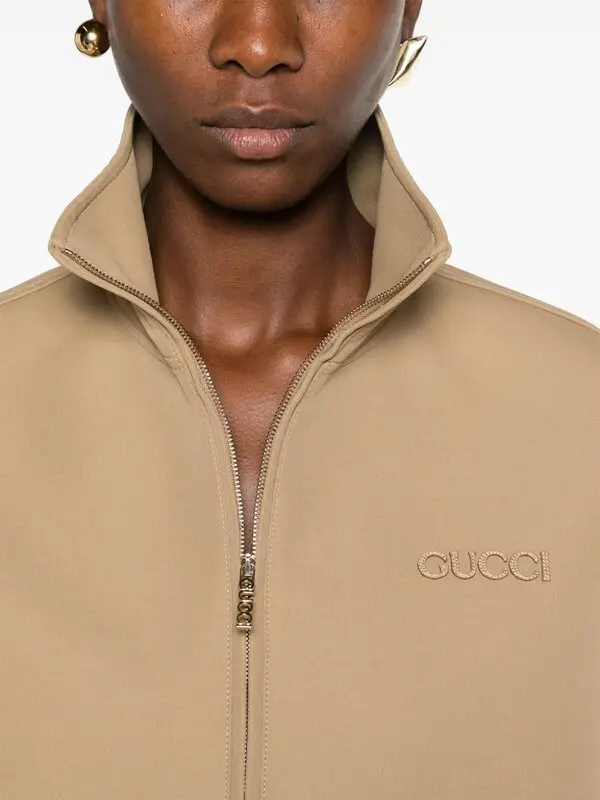 Gucci Gabardine Bomber Jacket - Neutrals | Editorialist