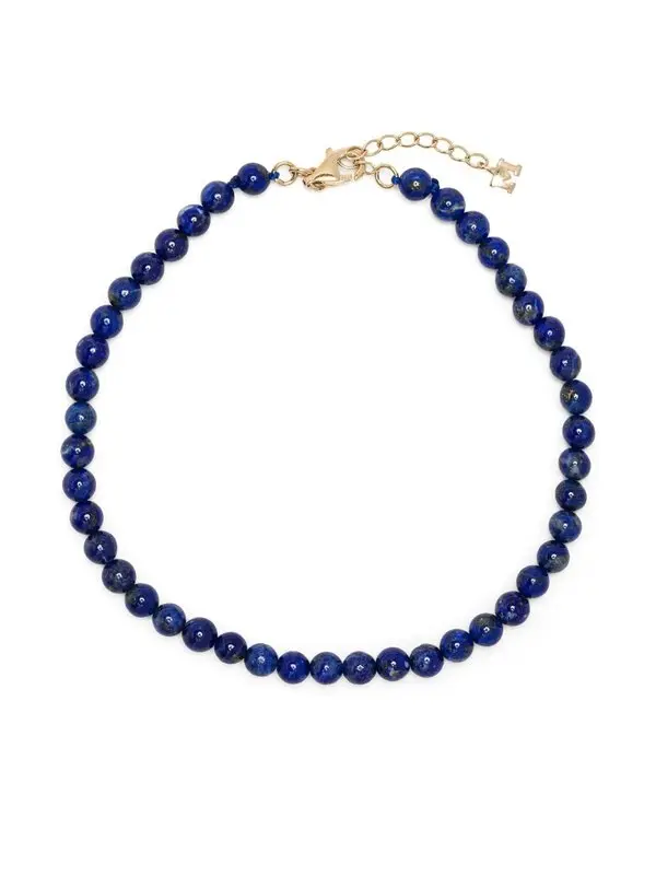 Mateo 14k Yellow Gold Lapis Beaded Bracelet - Blue