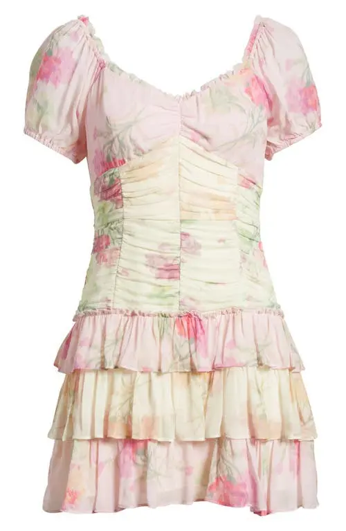 LoveShackFancy Jupe Floral Ruffle Minidress