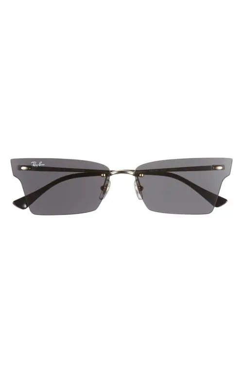Ray-ban 64mm Rimless Butterfly Sunglasses - Grey
