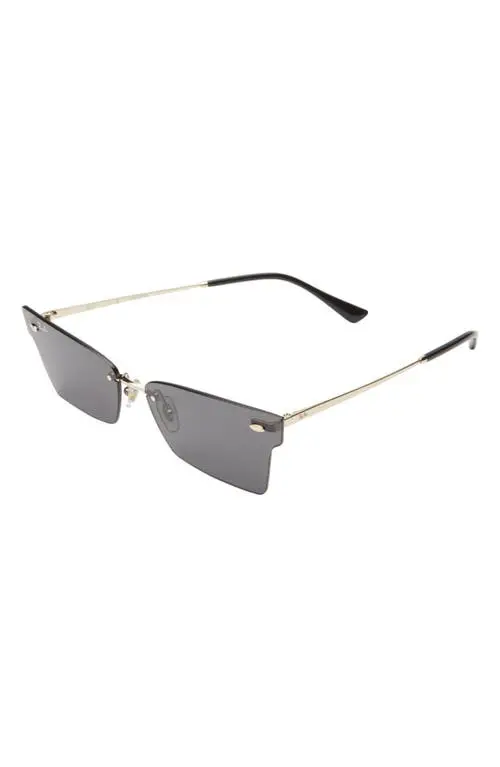 Ray-ban 64mm Rimless Butterfly Sunglasses - Grey