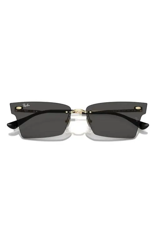 Ray-ban 64mm Rimless Butterfly Sunglasses - Grey