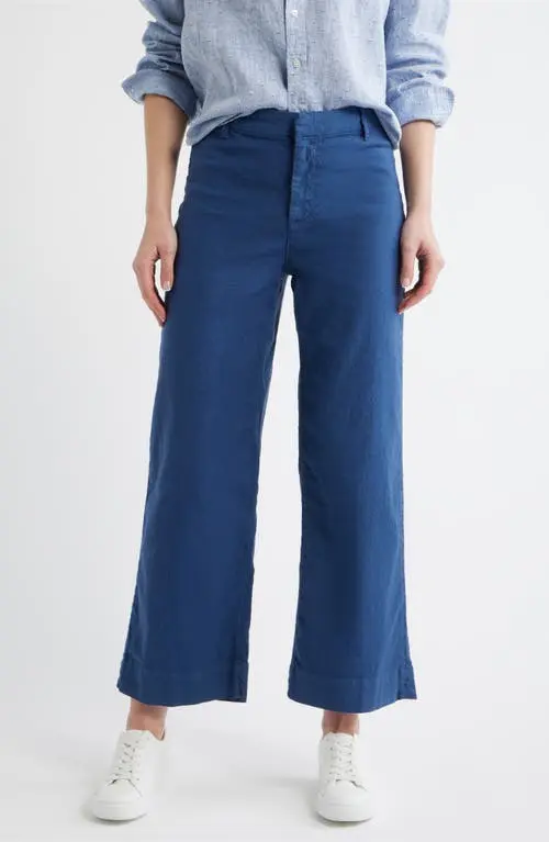 Frank & Eileen Wexford Wide Leg Cropped Pants - Summer Navy
