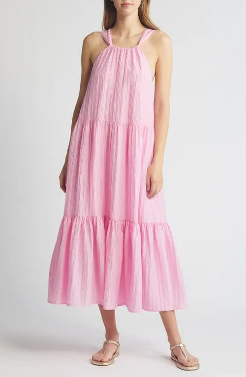 open lace back dress Anais Tiered Ruffle Maxi Dress main image 0