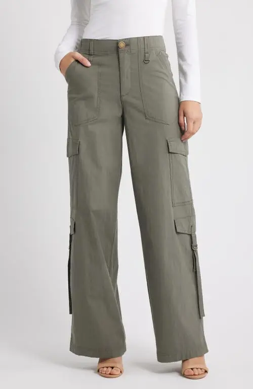 Wit & Wisdom High-waist Cargo Pants - Dusty Olive